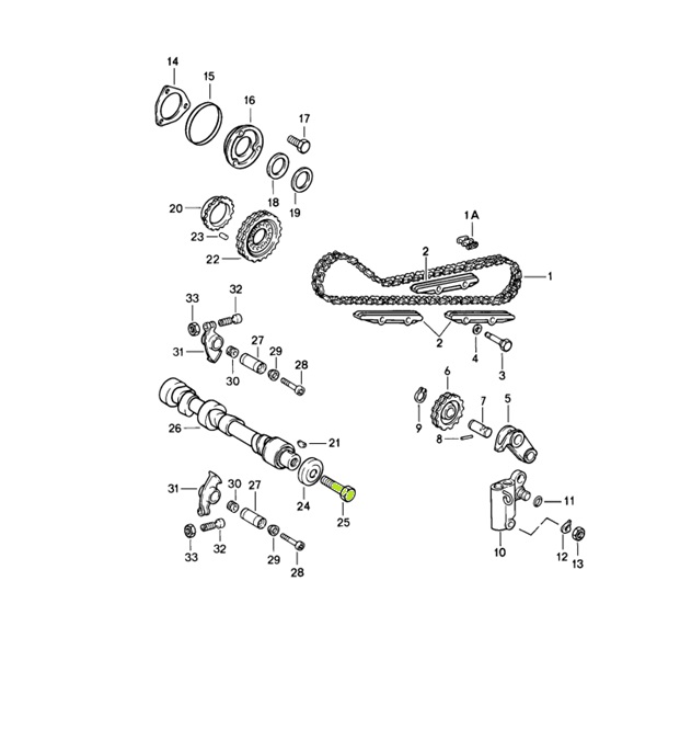 Camshaft bolt. Porsche 911 / 964 / 993 - 90008207201 | Design 911