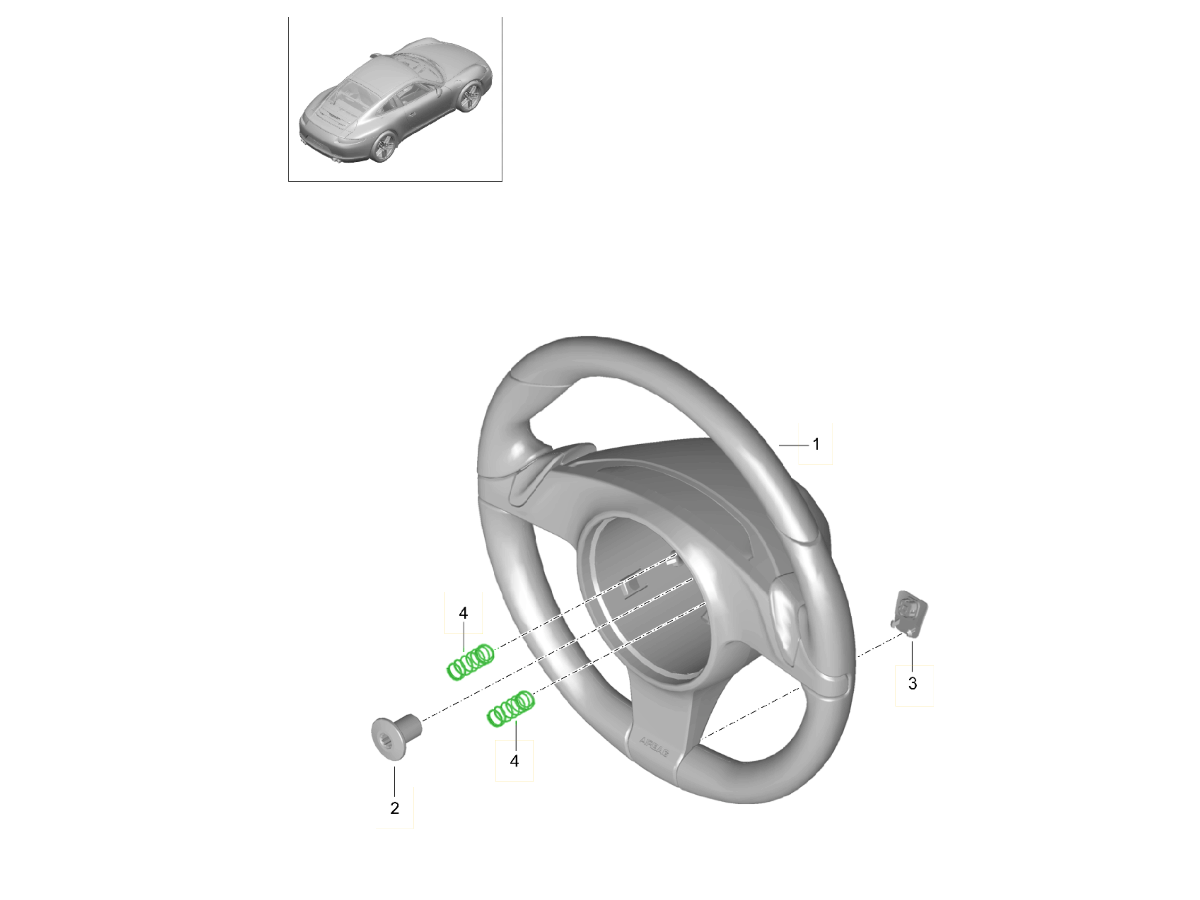 Porsche 991 981 970 Steering wheel spring 9P1419357 - 9P1419357 ...