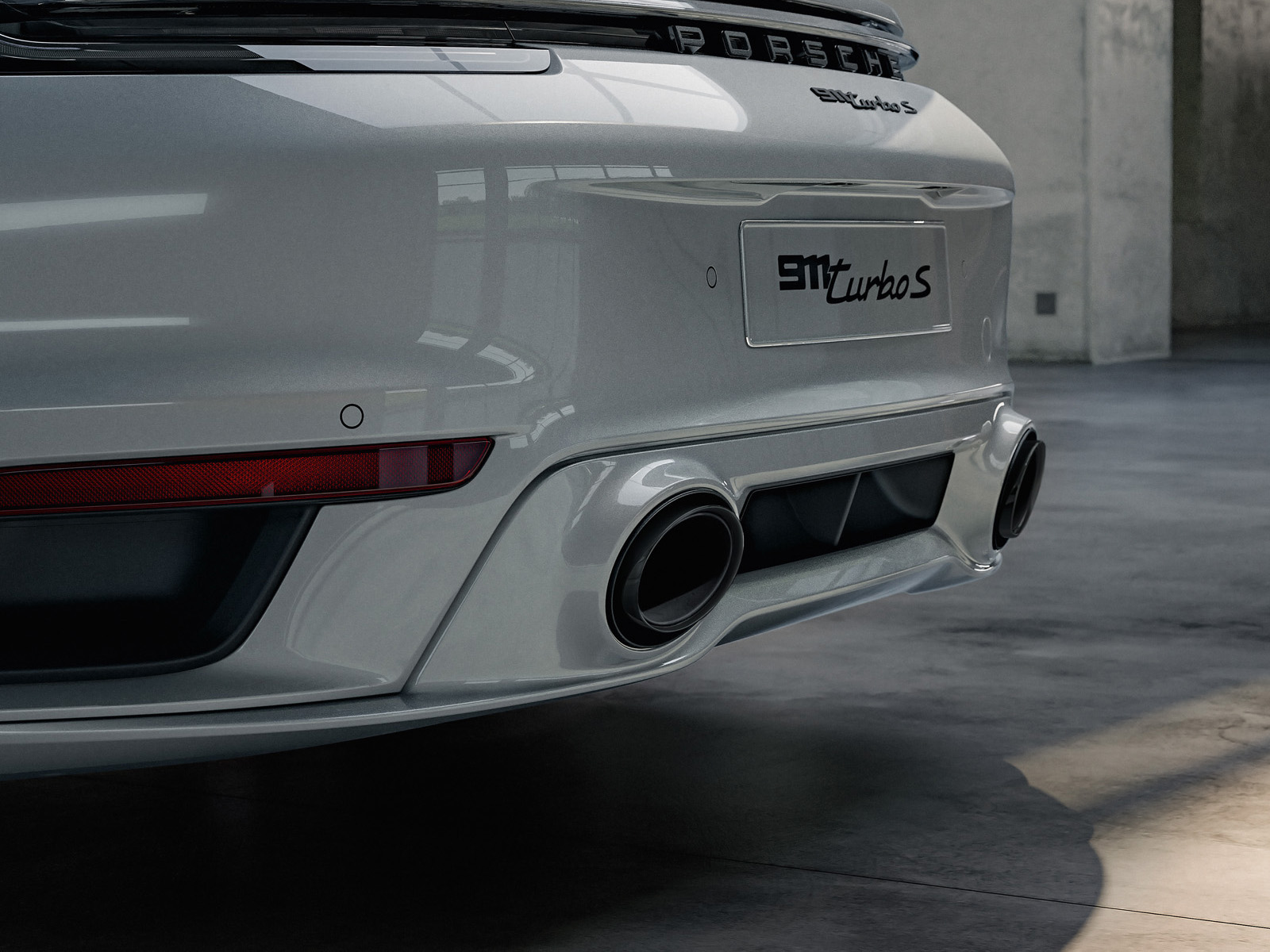 Porsche 992 Turbo Tail pipes in Black for Sports exhaust system ...
