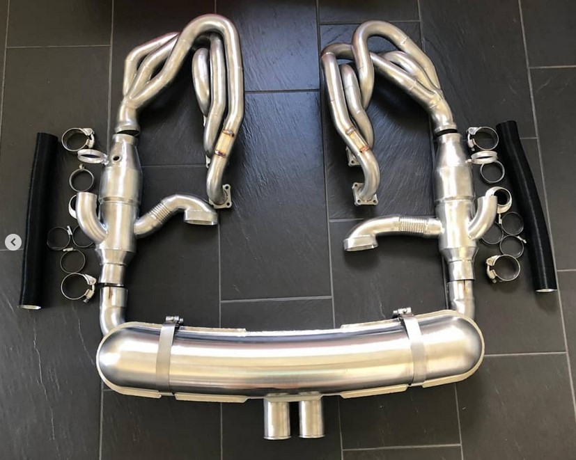 Sport exhaust centre exit pipes with headers system WITHOUT Heating ...