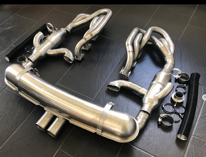 Sport exhaust centre exit pipes with headers system WITH Heating ...