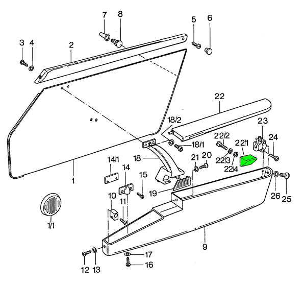 Porsche 911 964 993 Door Pocket Stop Support 91455505910 - 91455505910 ...