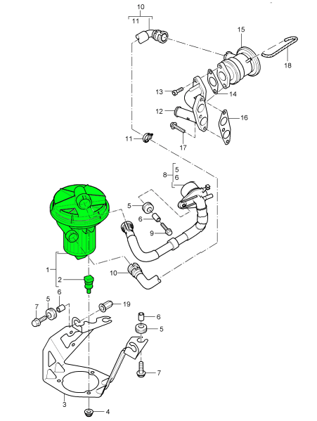 Porsche Cayenne Secondary Air Pump 95560560100 - 95560560101/1 | Design 911