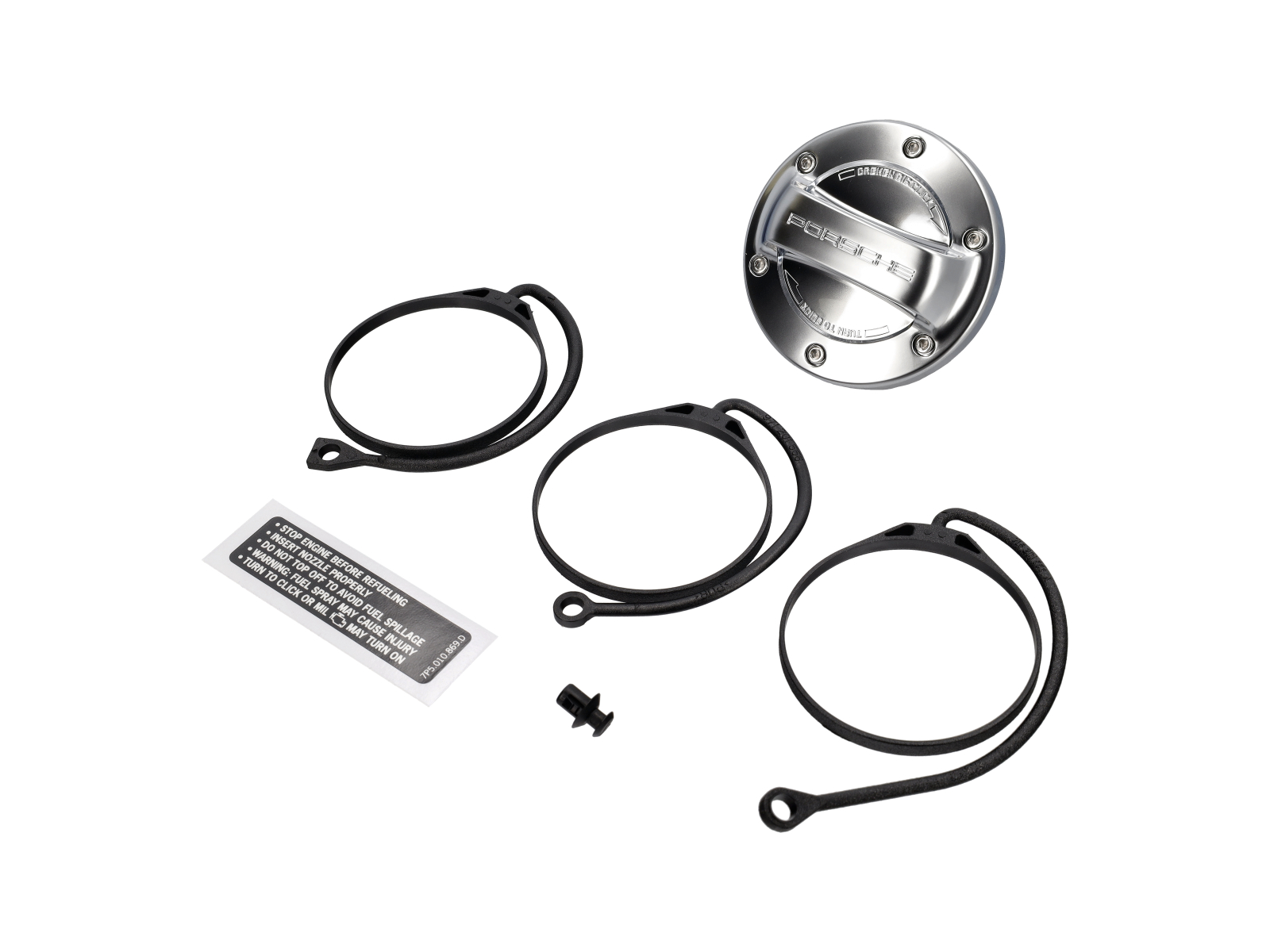 Fuel tank cap. Aluminium Look. Porsche Boxster / 981 / 991 ...