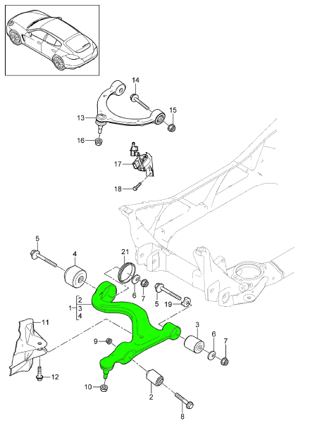 Porsche 970 Panamera Wishbone Front 97034105324 97034105424 ...