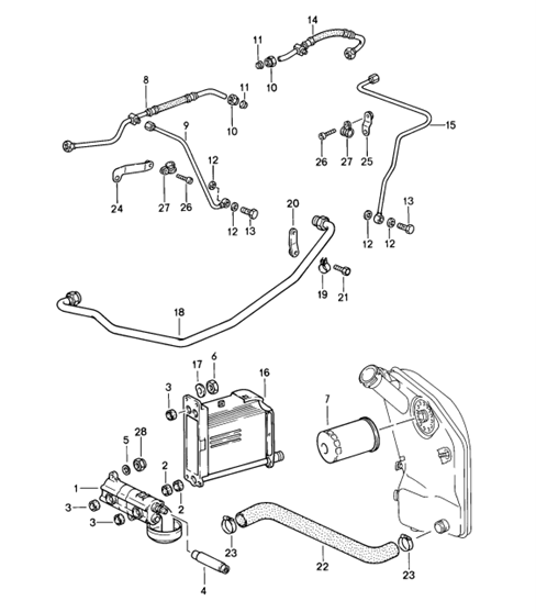 Hose clamp, oil cooler S pipe. Porsche 911 - 99951209100 | Design 911