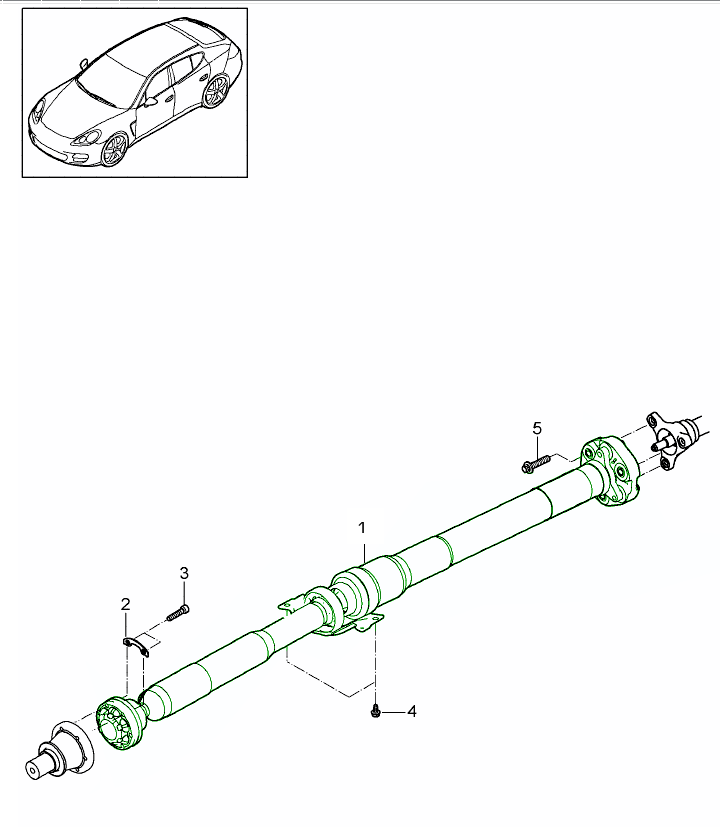 Porsche 970 Panamera Cardan shaft 97042101104 - 97042101154 | Design 911