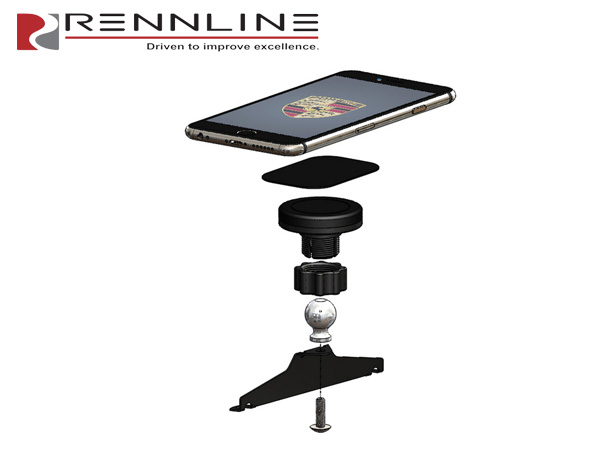 Rennline ExactFit Magnetic Phone Mount Porsche 955 957 Cayenne PM01.07 ...