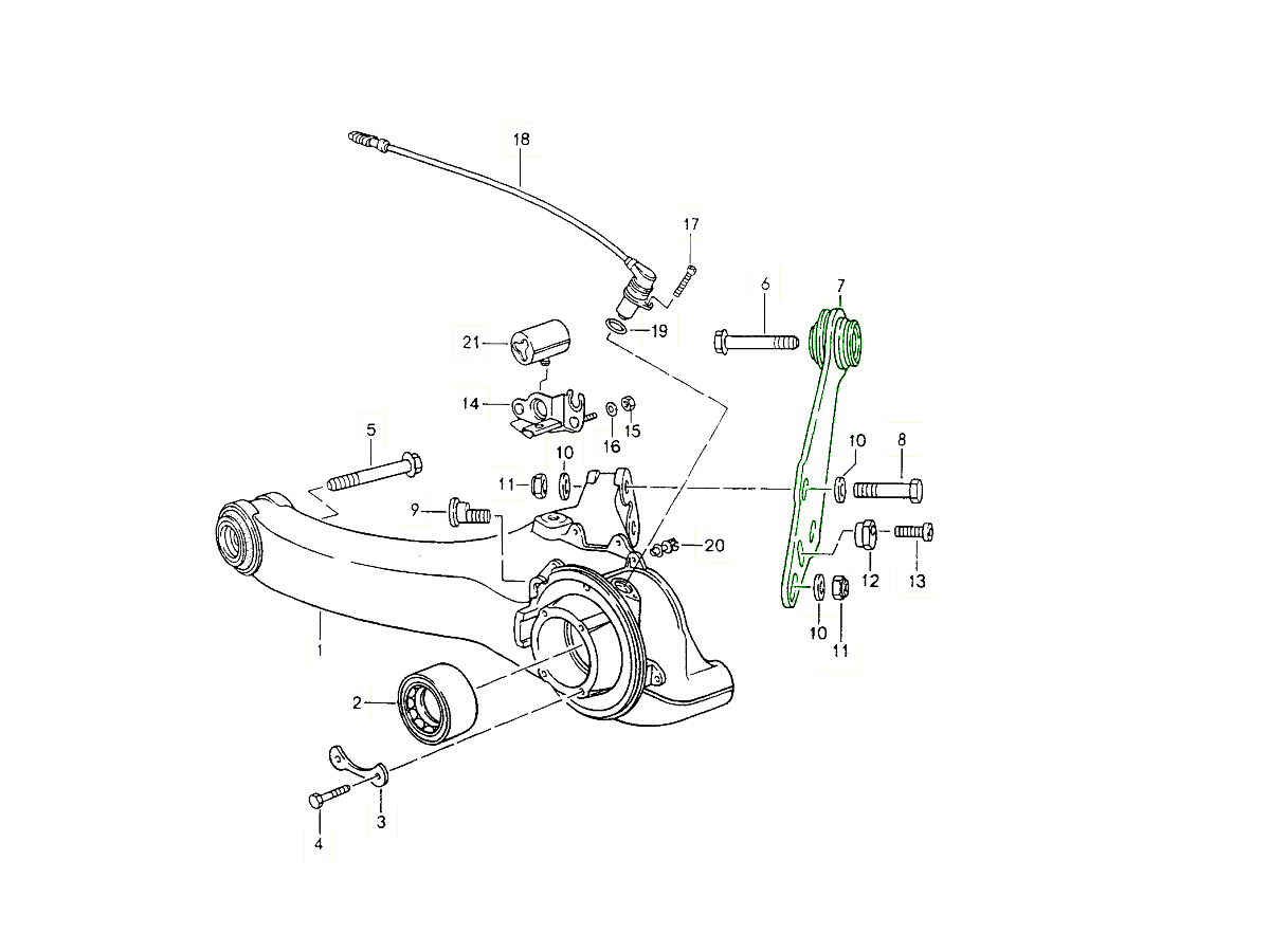Porsche 964 RS Rear suspension axle strut 96433105980 96433106080 ...
