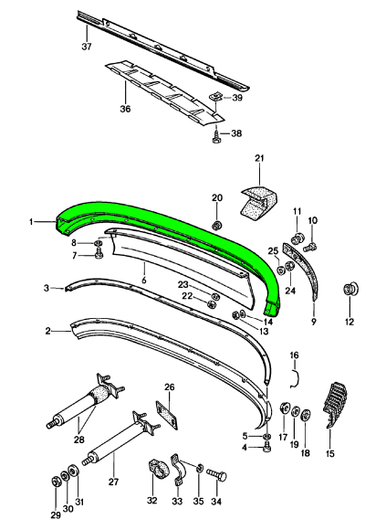 Porsche 911 Rear Bumper 93050501205 - 93050501205 | Design 911