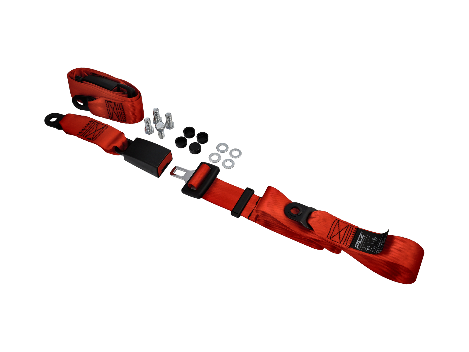 Static 2-point rear lap belt in red (Set of 2). Porsche 911 78-89 / 964 ...