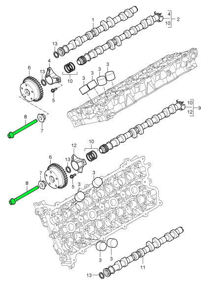 Porsche Cayenne Camshaft Gear Bolt 94810418101 - 94810418101::1 ...