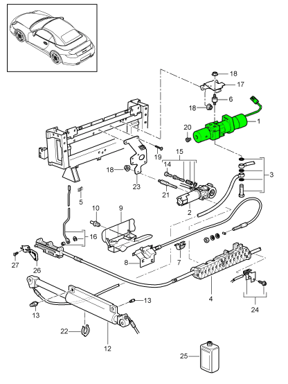 Porsche 997 Convertible Top Pump 99756130700 - 99756130700 | Design 911