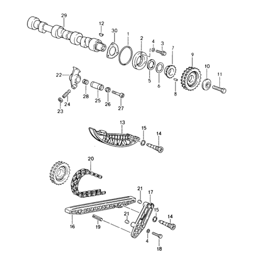 Shim camshaft sprocket. Porsche 911 / 964 / 993 / 914-6 - 90110556100 ...
