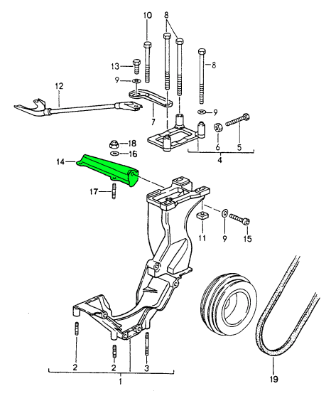 Porsche 964 Air Con Compressor Fastening Bracket 96412611401 ...