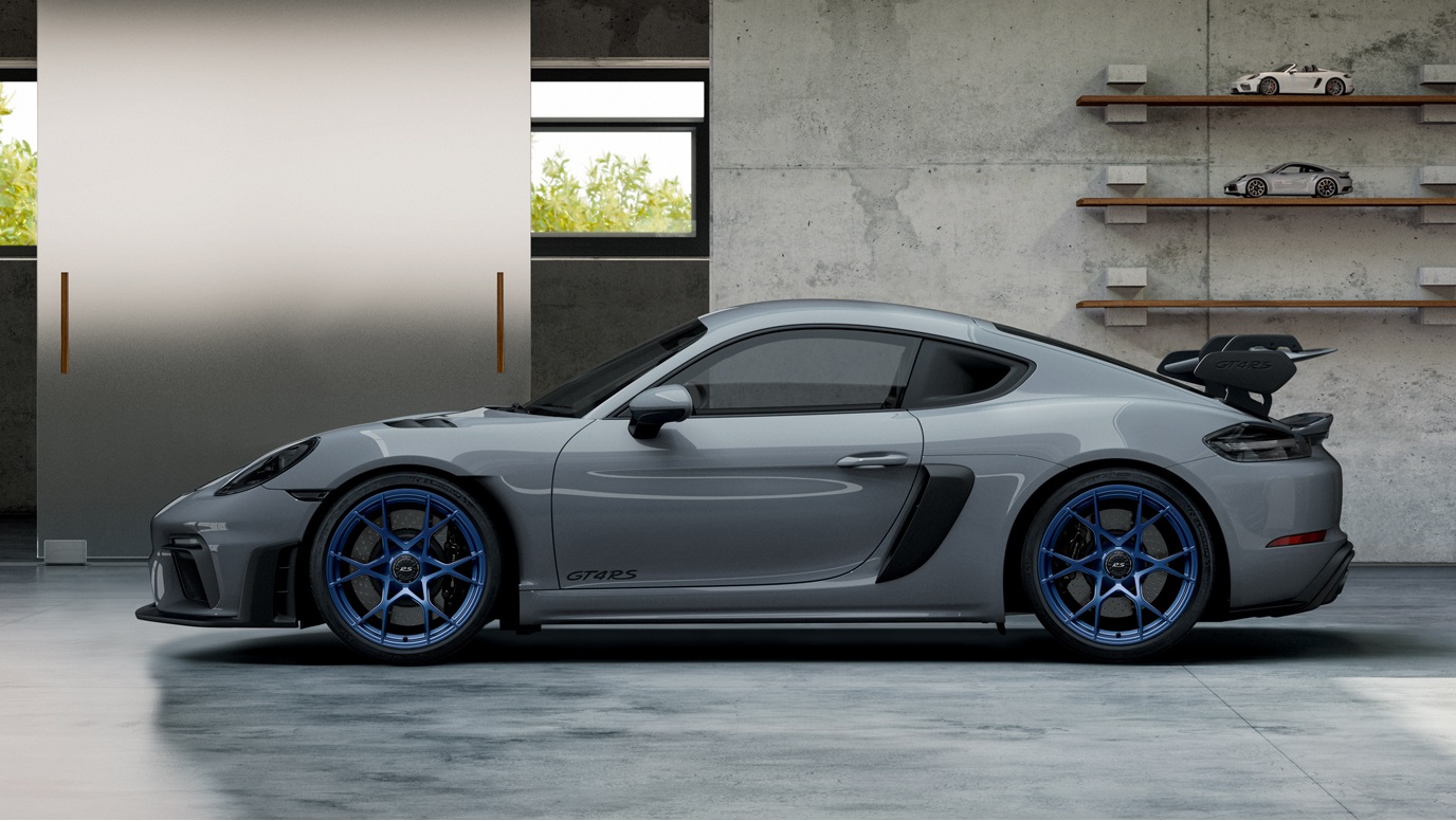 20" 718 Cayman GT4 RS Set of Forged Aluminium wheels, in Indigo Blue ...