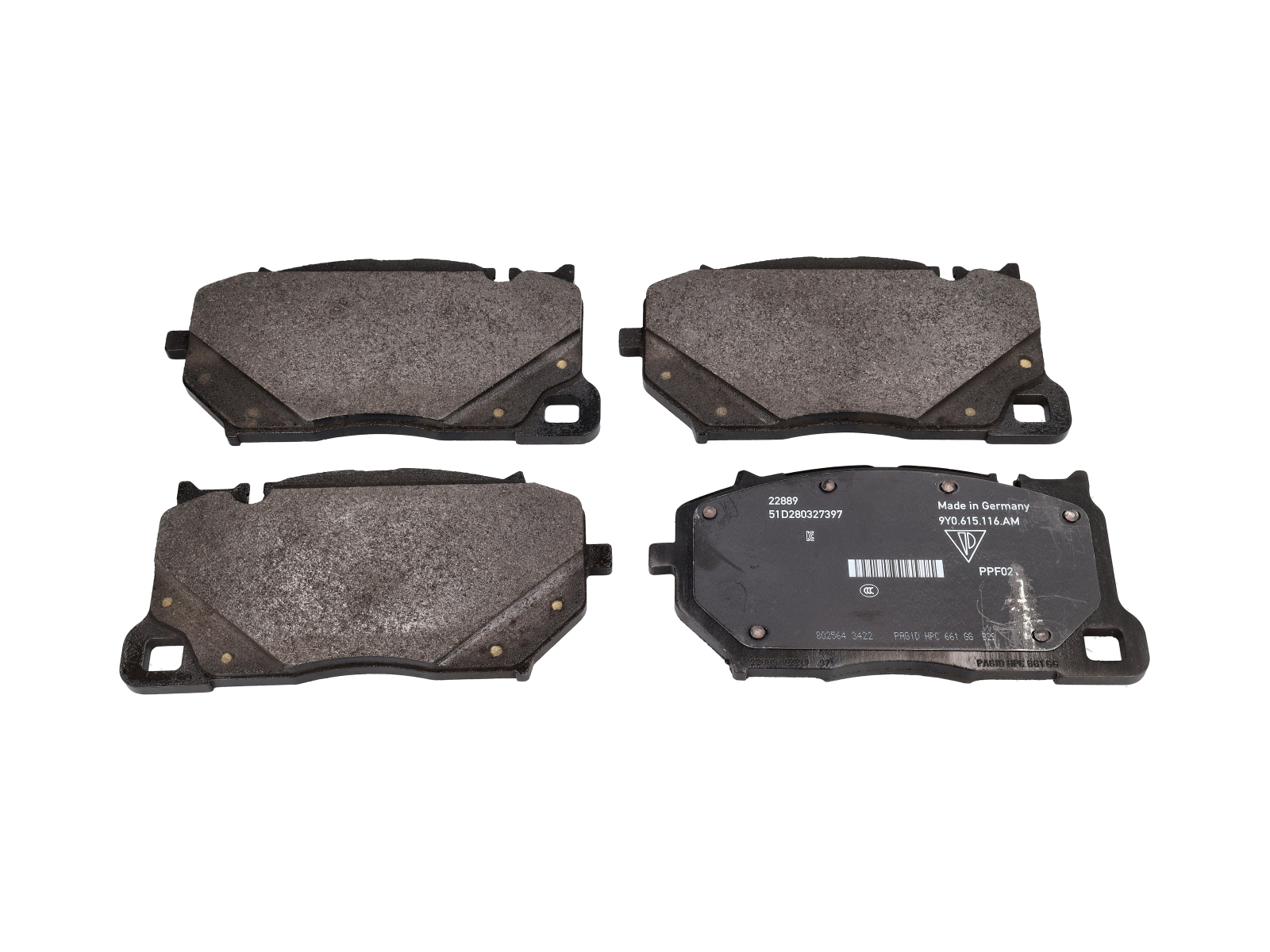 Brake pads FRONT. Porsche 9YA Cayenne with PCCB - 9Y0698151AM | Design 911