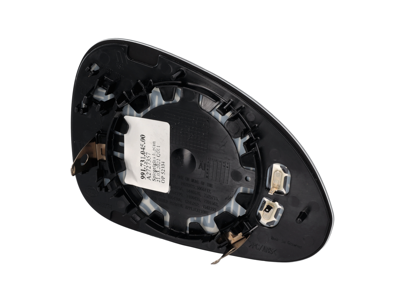 Door mirror glass flat LEFT. Porsche 981 Spyder / 981 GT4 / 991 / 991 ...