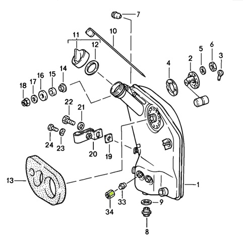 Union Nut For Engine Oil Tank - M26X1.5. Porsche 911 / 930 ...
