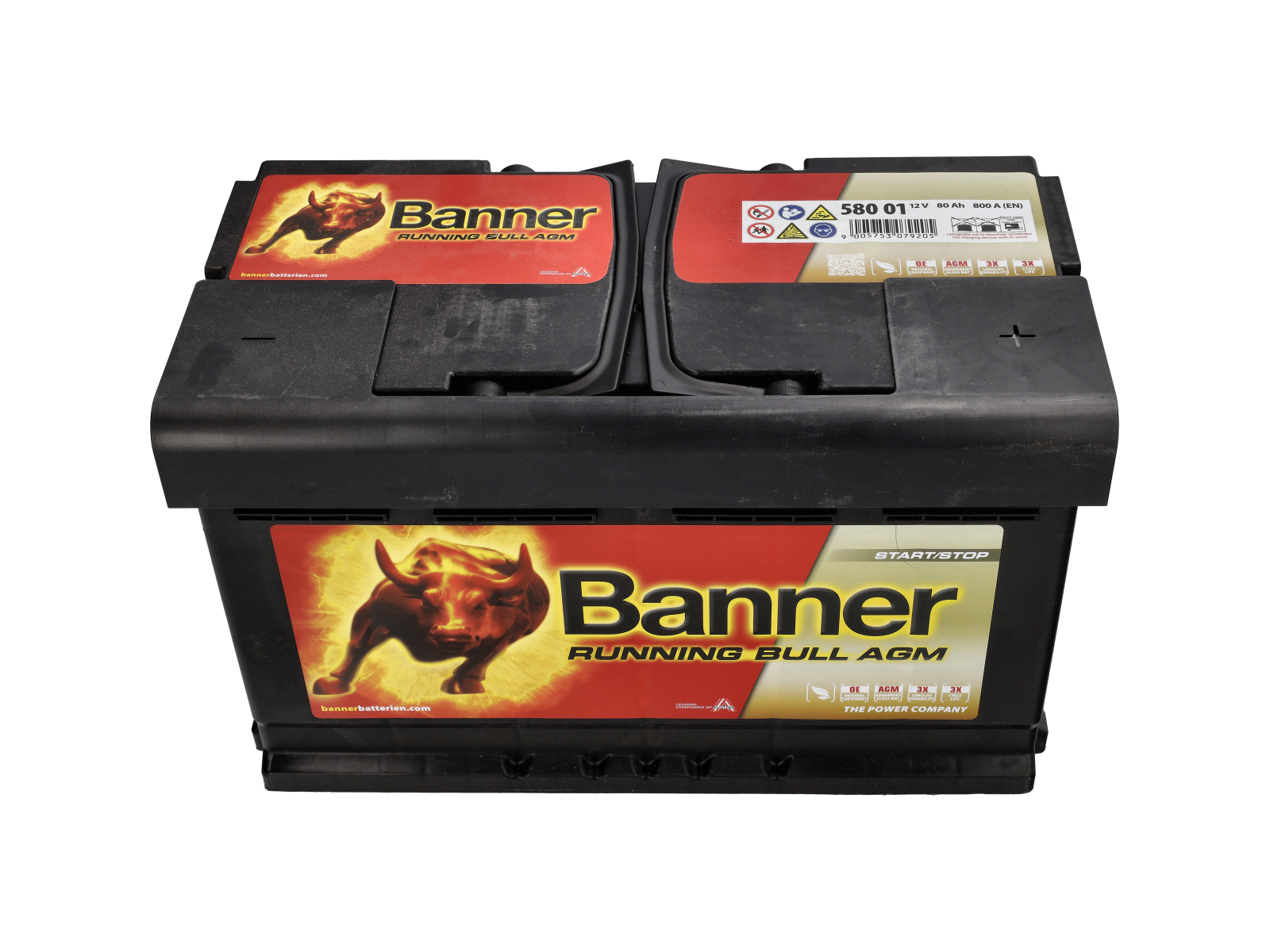 Car Battery 80Ah BANNER RUNNING BULL AGM Porsche OEM - 58001 | Design 911
