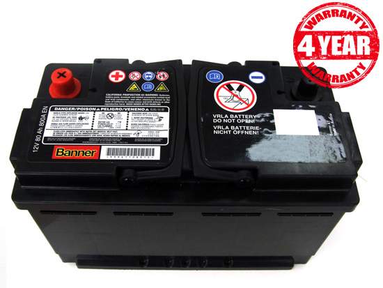 Car Battery 80Ah BANNER RUNNING BULL AGM Porsche OEM - 58001 | Design 911