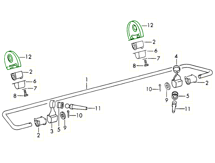 Buy Porsche 964 (911) (1989-1994) Stabilizer bar bracket | Design 911