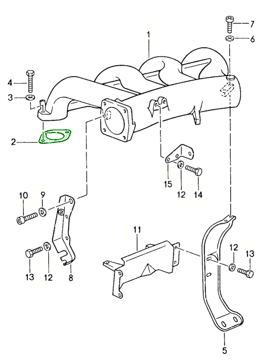 Original Porsche 94411016305 Intake manifold gasket for Porsche 924S ...