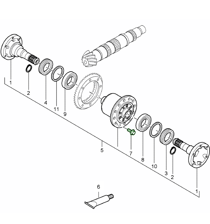 Porsche 997 Differential Hexagon-head bolt 99733227601 - 99733227601 ...