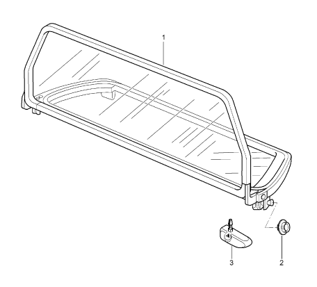 Porsche Wind Deflector Rosette 9965611270001C 9965611280001C ...