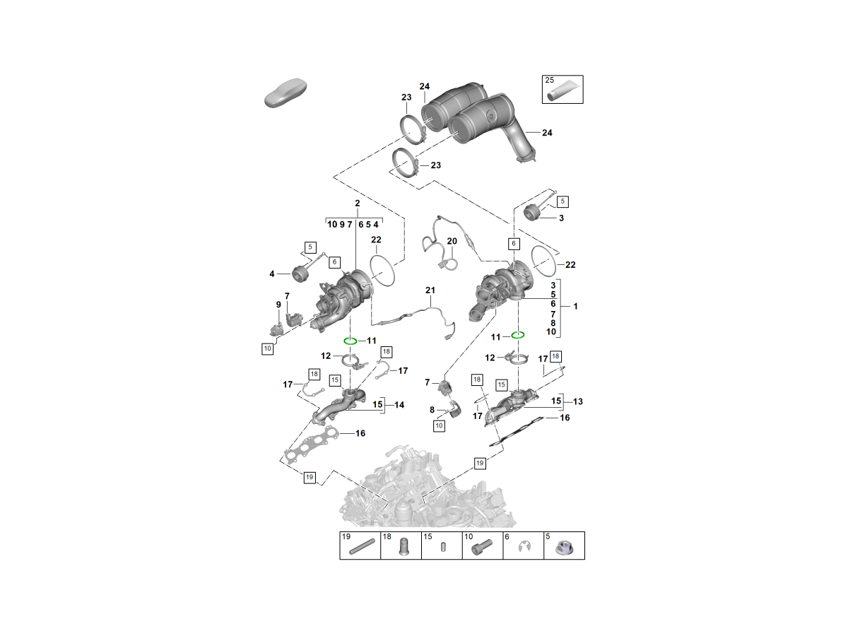 Buy Porsche Panamera 976 2023>> Exhaust Gaskets | Design 911