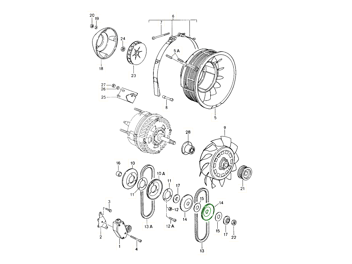 Fan Belt Pulley Half Porsche 964 C2 / 993 C2 Tiptronic - 96410626731 ...