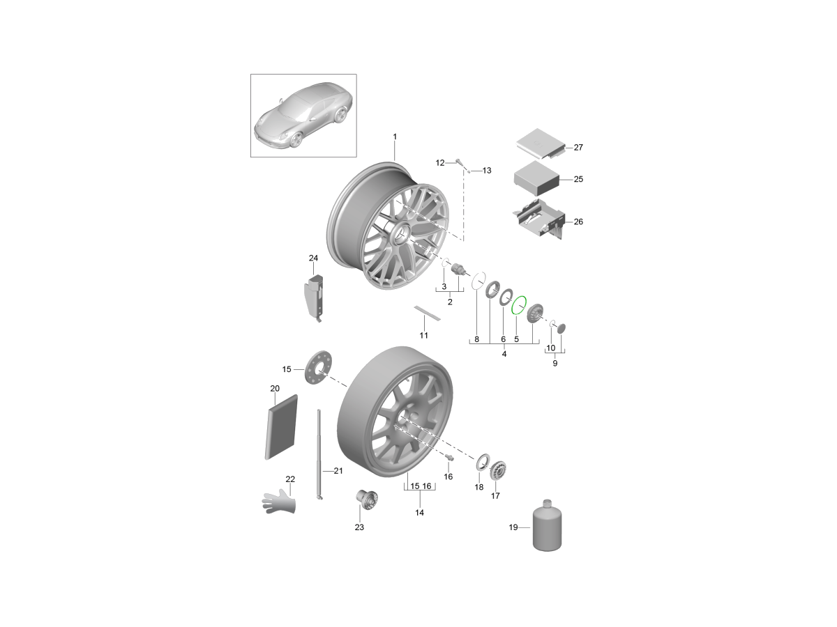 Centre Locking Wheel Parts for Porsche | Design 911