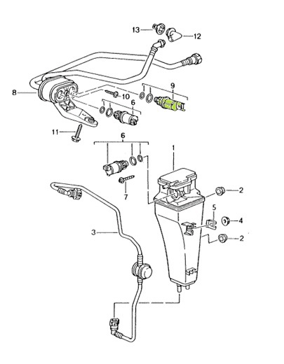Purge valve oil breather cannister. Porsche 986 Boxster / 996 / 996 ...