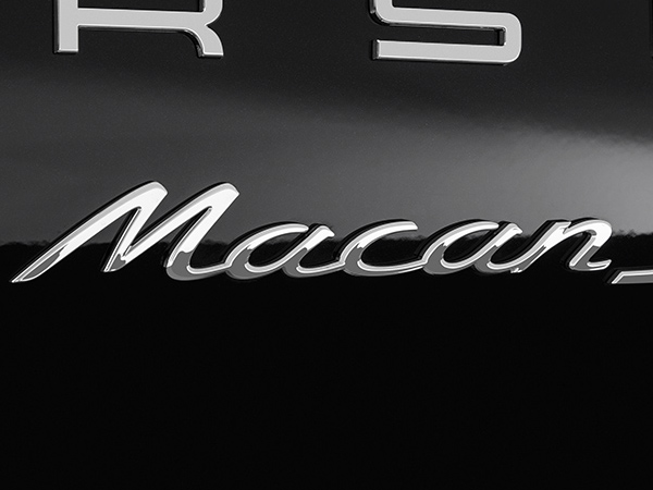 PORSCHE Matt balck rear badge for Porsche 95B Macan 95B853675 ...