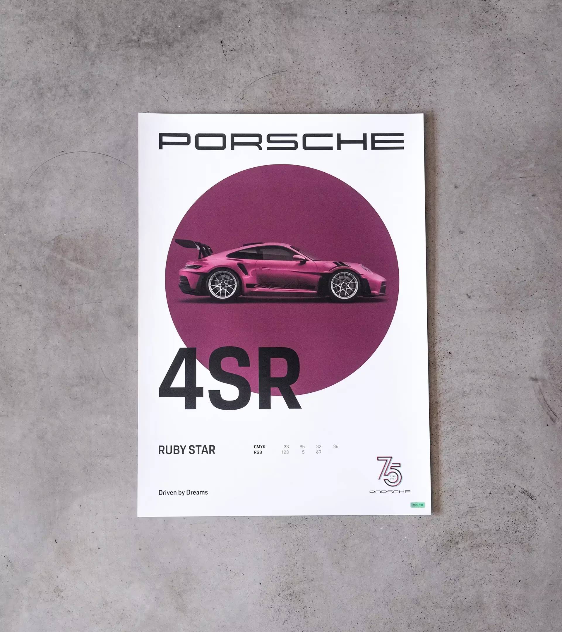 Porsche 75 years of Porsche design garage mat 9Y0044070C - 9Y0044070C ...
