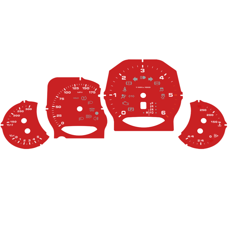 Dial face set, MPH. Porsche 958 Cayenne Diesel - F5864120017BK | Design 911