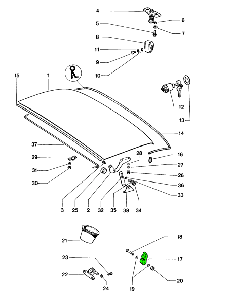 Porsche 914 Targa Top Support 91455901510 91455901610 - 91455901510 ...