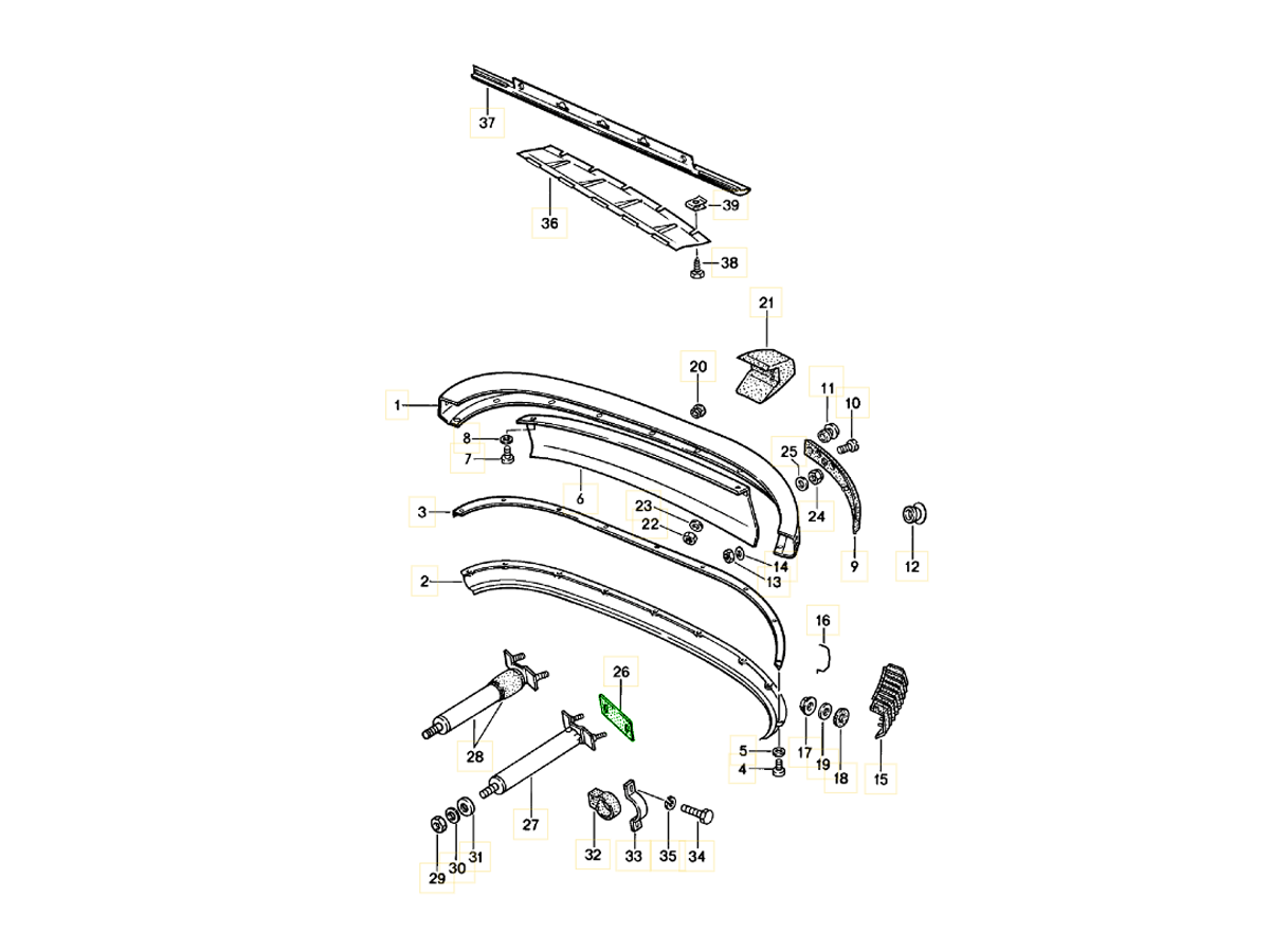 Porsche 996 Front bumper outer bracket 99650553503 99650553603 ...