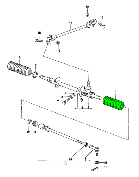 Steering Rack Gaiter - Porsche 924 / 944 / 968 / 993 - PCG419831C/1 | Design 911