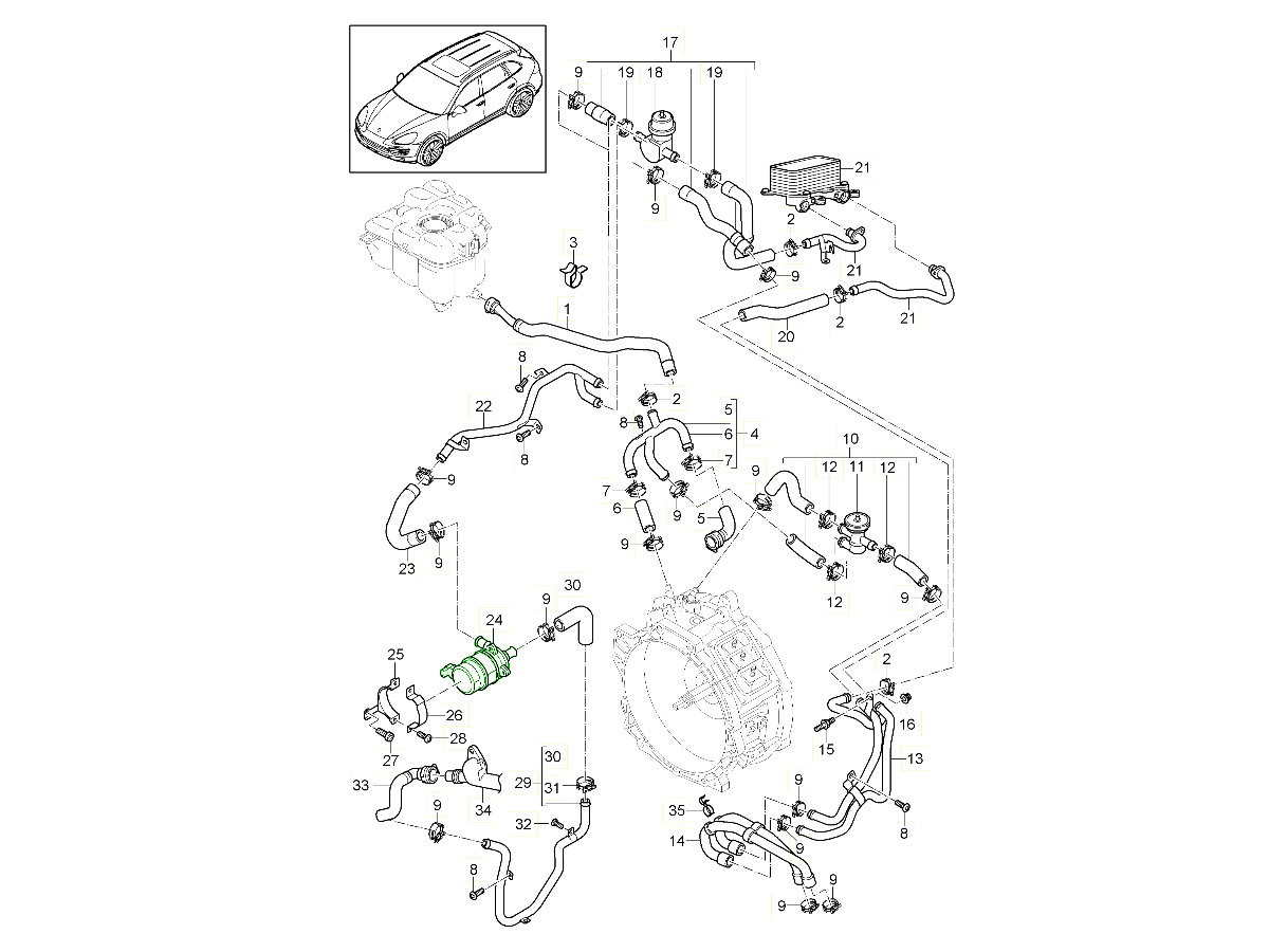 Porsche Cayenne Panamera Hybrid Water Pump 95860656700 - 95860656700 ...