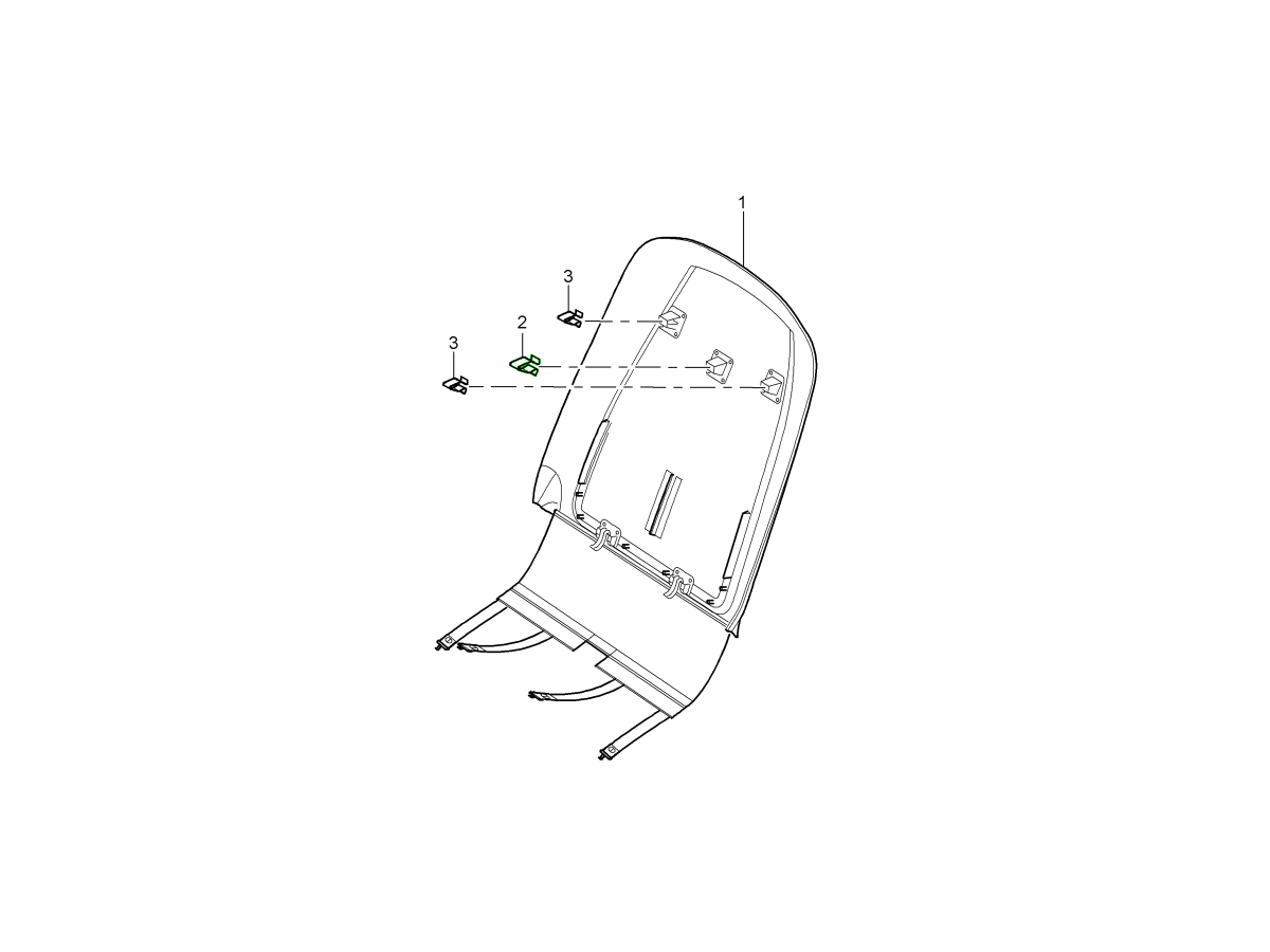 00004320717 Centre Clip for Front Seat Shell/Back Panel. Porsche 955/ ...