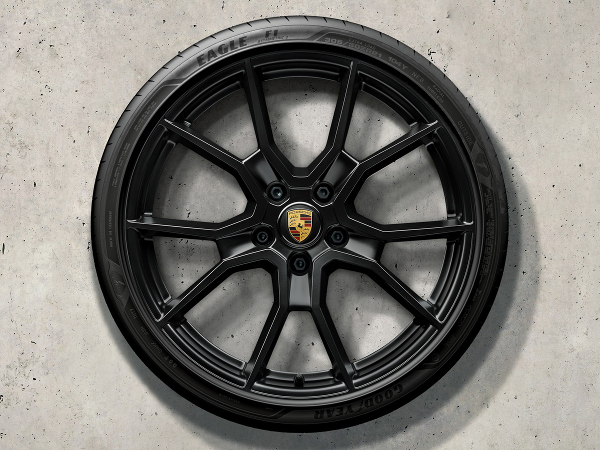 21 inch RS Spyder Design alloy wheels and summer tyres Original Porsche ...