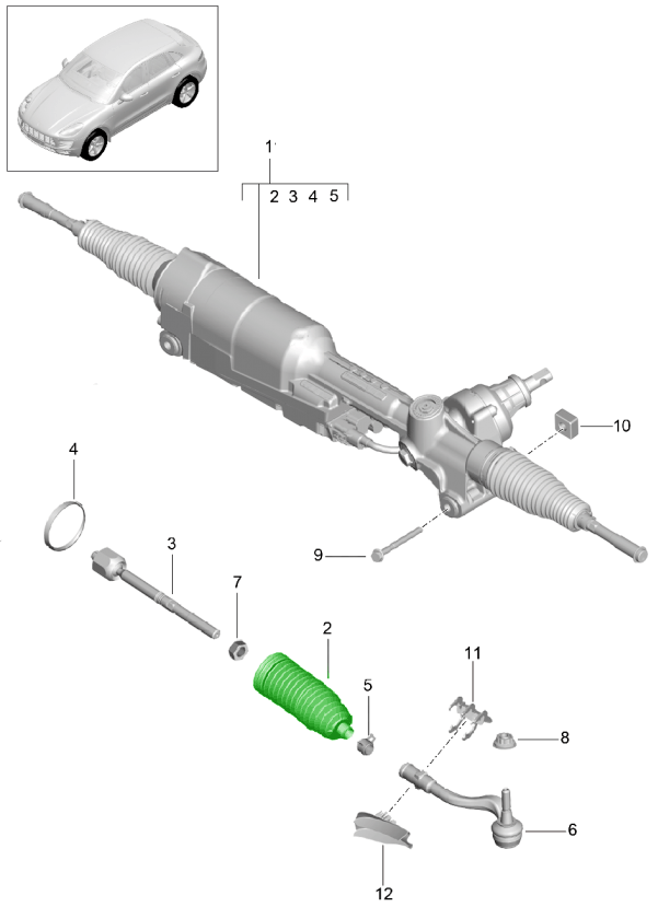 Porsche Macan Steering rack bellow 4G0423832A 4G0423831 - 4G0423831 ...