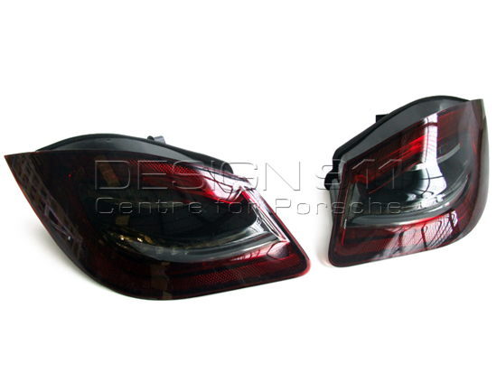 LED Rear Indicators Clear / Red Lens & Chromed Base. Porsche 987 MKII ...