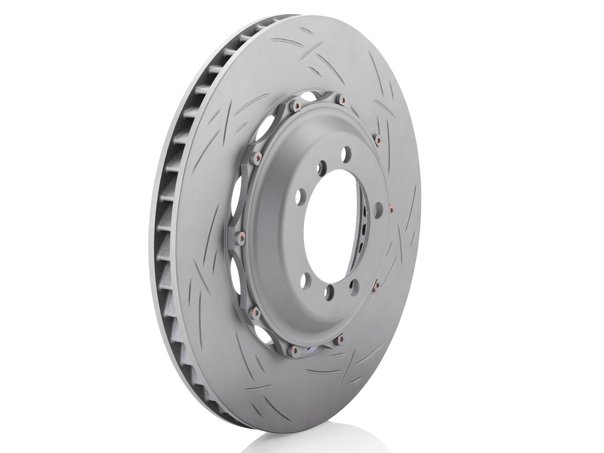 Two piece brake disc rotor, Front. Formula:R. Porsche 997.2 GT3 / GT3 ...