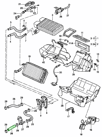 Porsche Heater Hoses & Pipes | Reliable Coolant & Heating System Parts ...