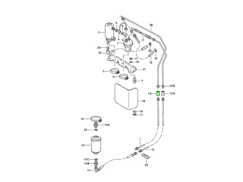 Fuel Pipe Connector. Porsche 924 / 944 1976-91 477209161 - 477209161 ...