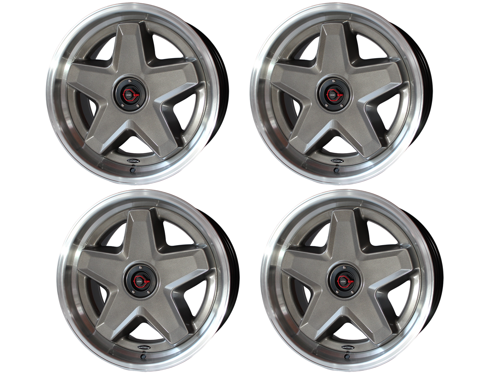 speedART 18" ATS style monobloc and cover wheel set Grey. Porsche 964 ...