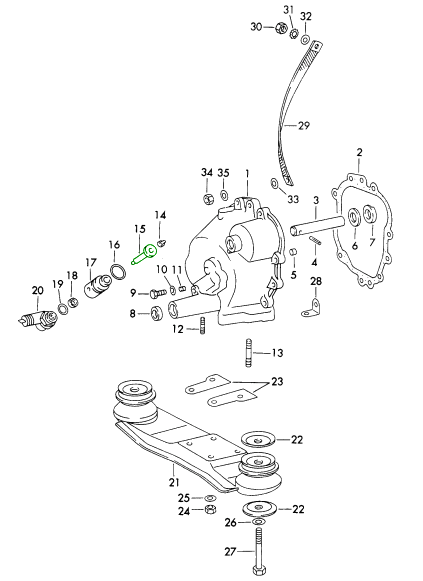 Original Porsche 90131833301 Pinion shaft for speedometer drive shaft ...