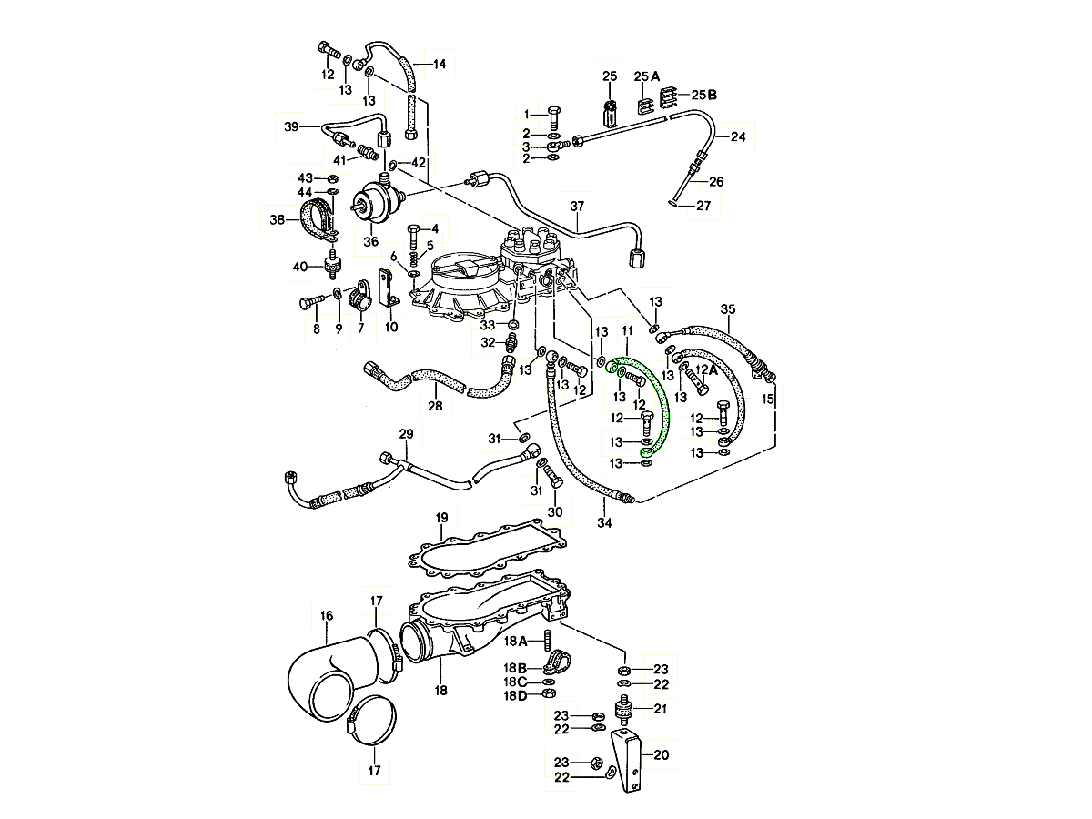 Porsche 911 964 Turbo Fuel line feed 93011030302 - 93011030302 | Design 911